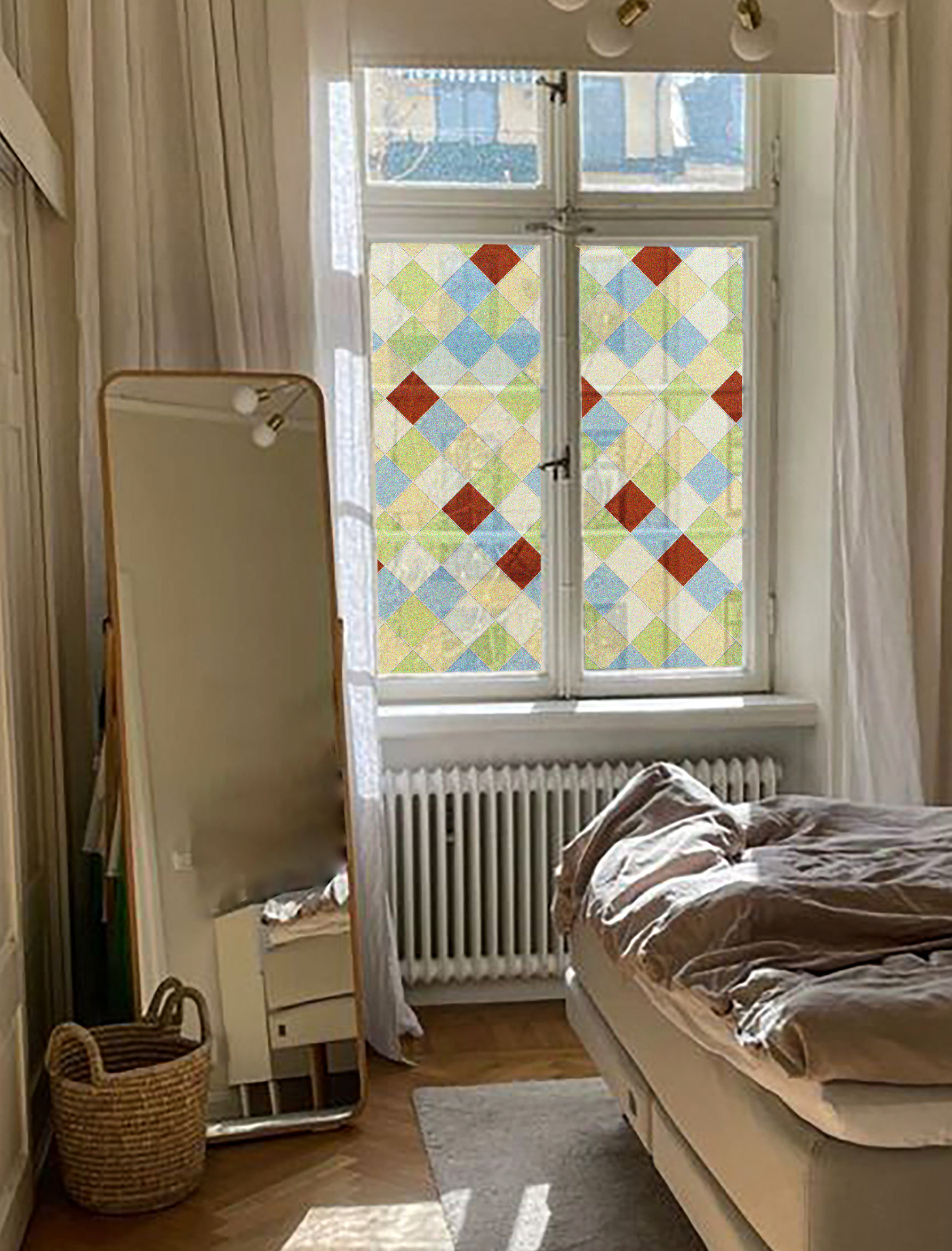 Wrought Studio™ Dillian Abstract Geometry Static Cling Window Decal ...