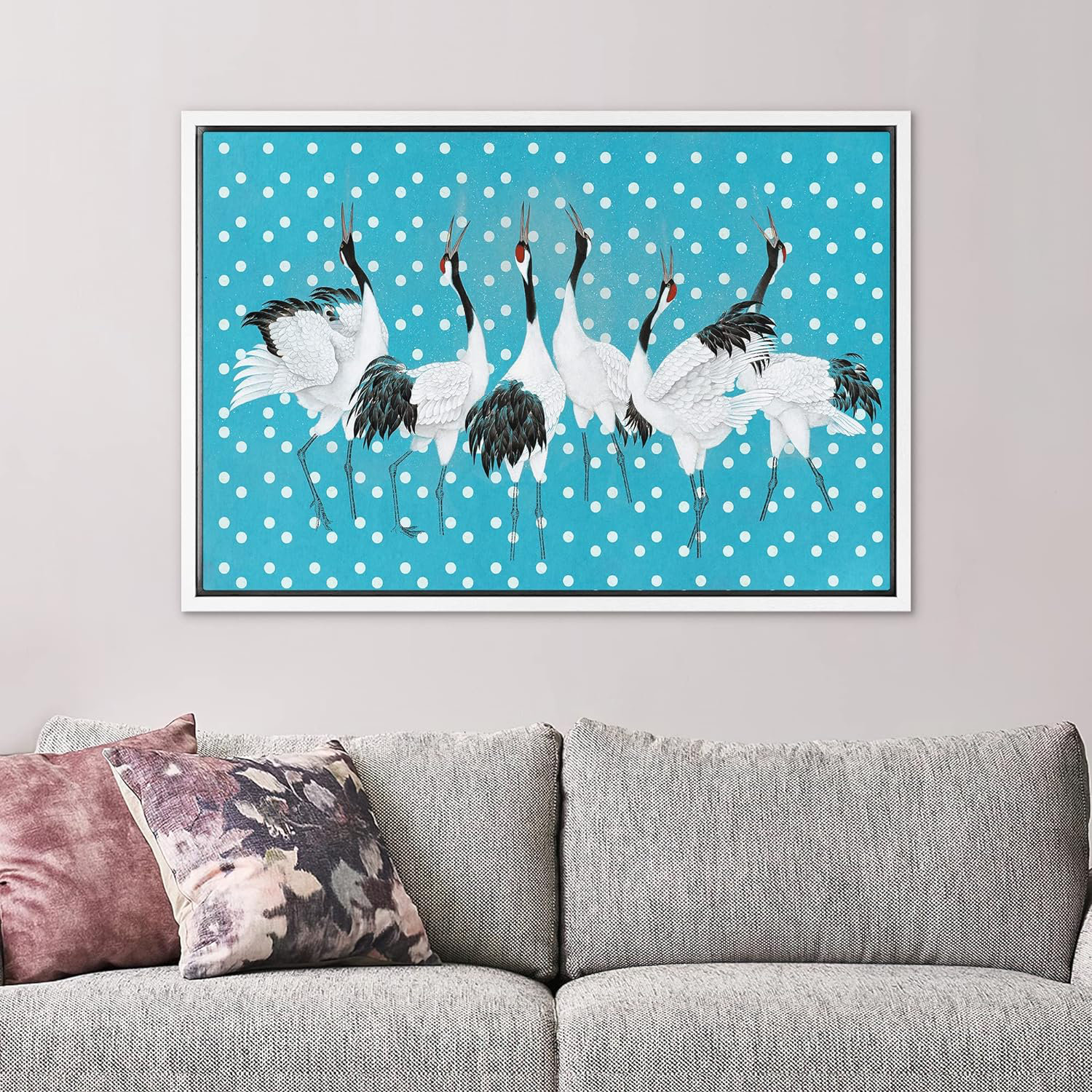 IDEA4WALL Bright Preppy Animals IDEA4WALL Framed Canvas Print Wall Art ...