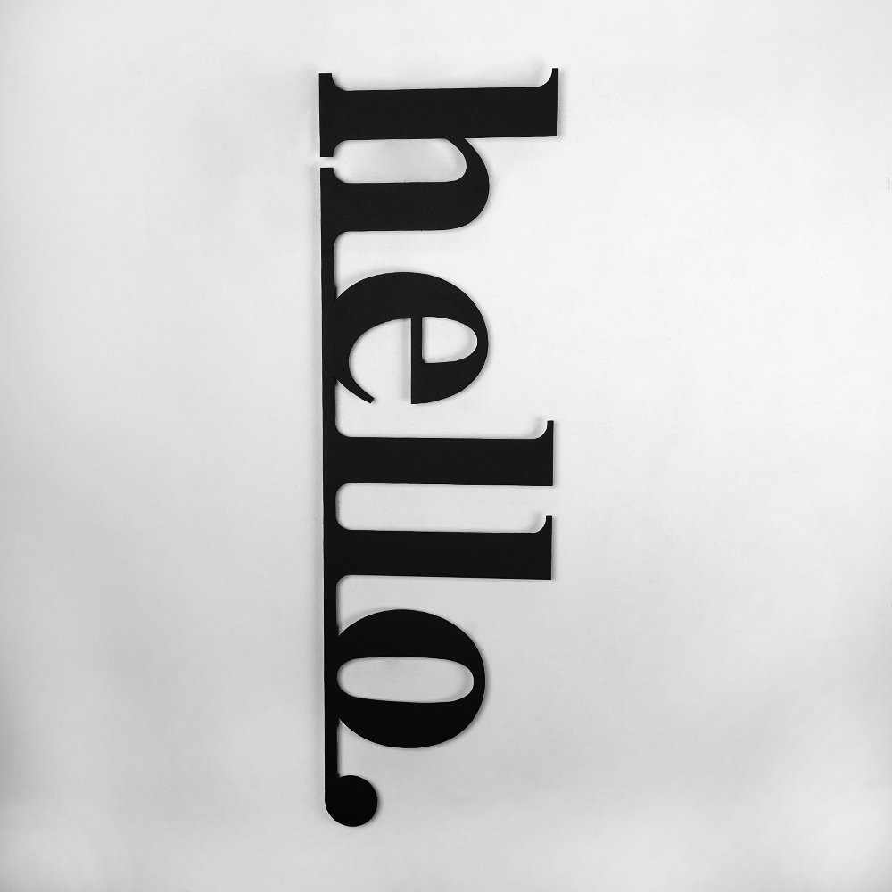 ARTEPERA Hello Metal Wall Art - Modern Minimalist Decor - Wayfair Canada