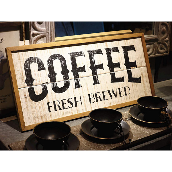 Gracie Oaks Coffee Sign Wall Décor & Reviews | Wayfair