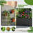 Latitude Run® Outdoor Metal Planter Box with Trellis Decor Raised ...