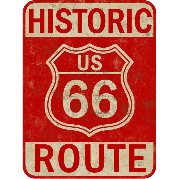 Williston Forge Historic Route Sign - Wrapped Canvas Print | Wayfair