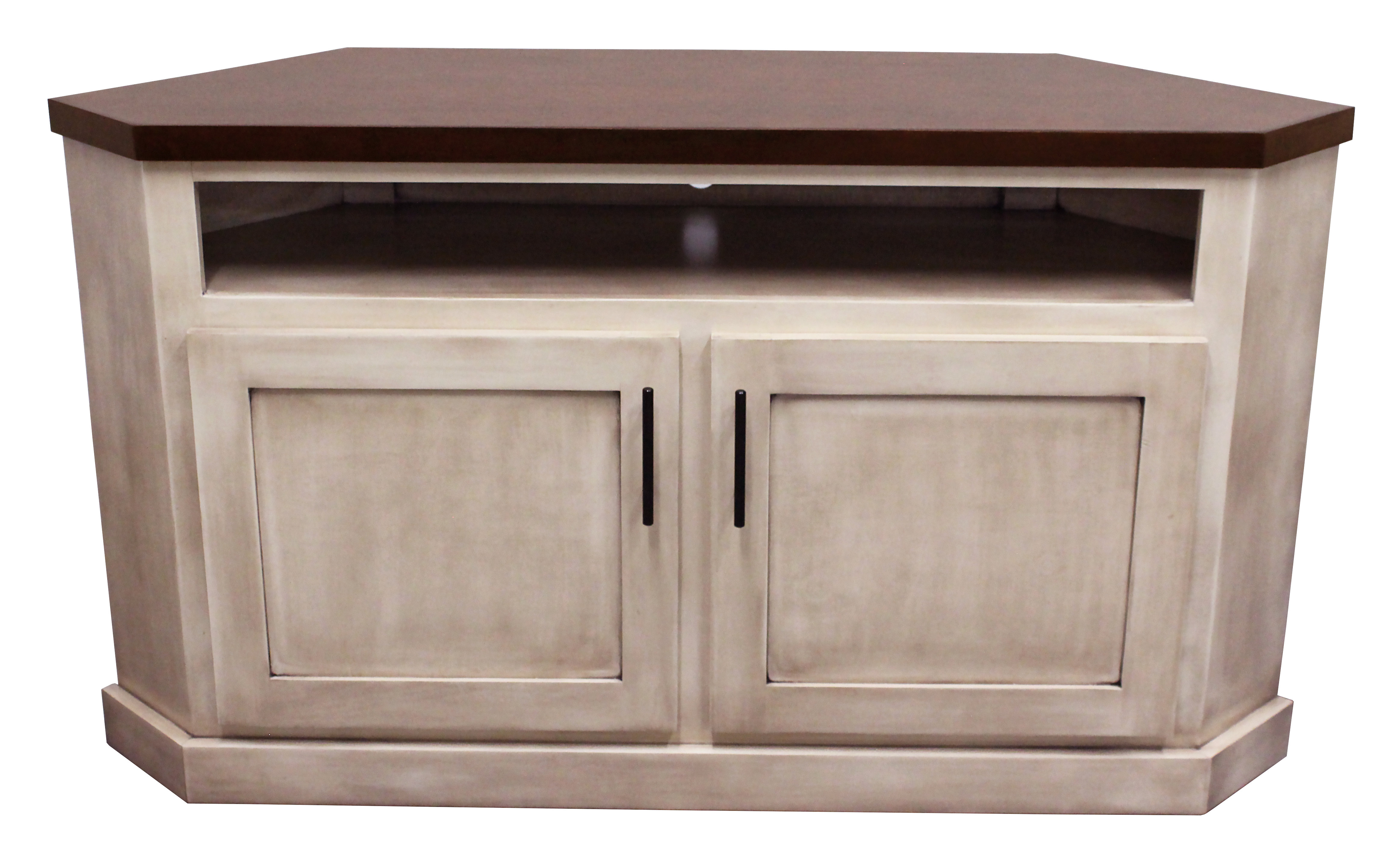 Red Barrel Studio® Jayed Solid Wood Corner TV Stand for TVs up to 55 ...