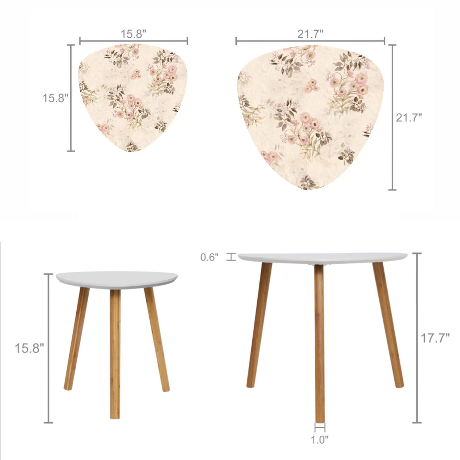 George Oliver Triangle Nesting Coffee Table Set of 2 Aztec print ...