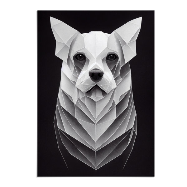 Marlow Home Co. XV1022-4401X Symmetrical Dog Abstract - Print | Wayfair ...