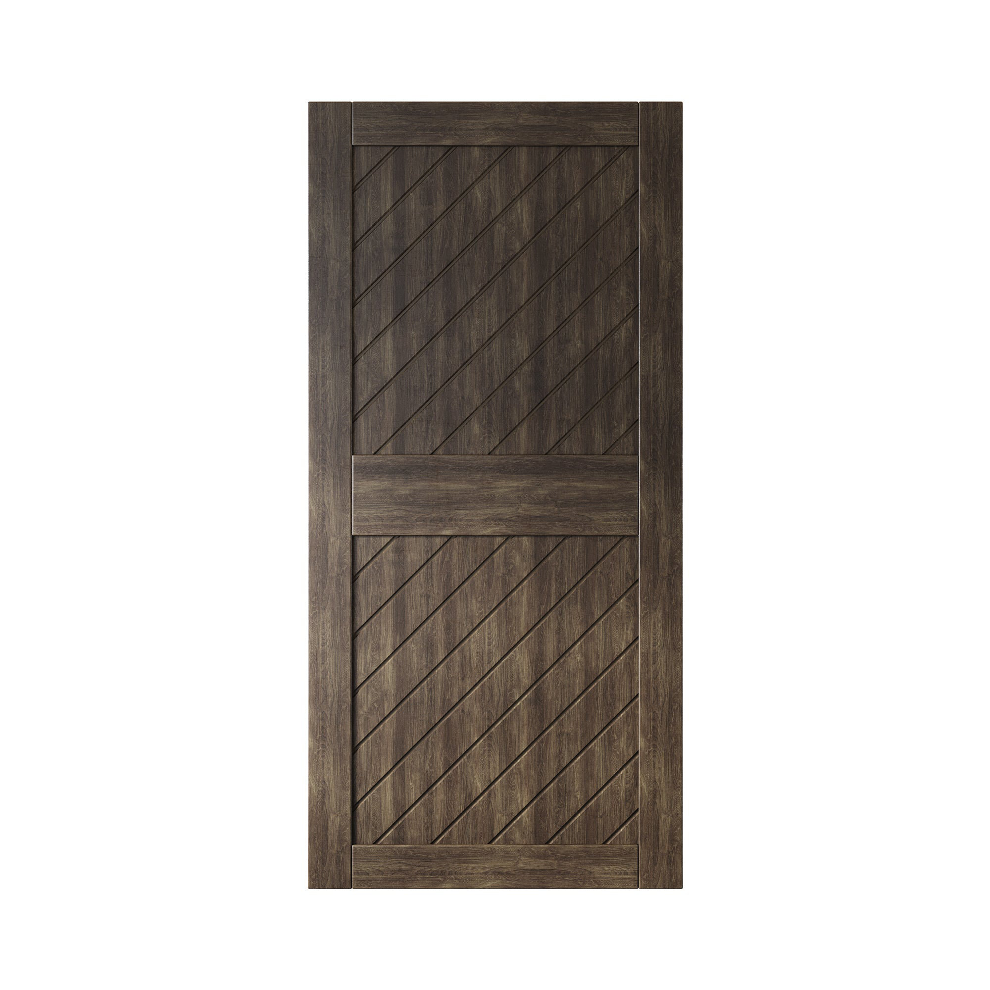 Homacer Slanted Stripe Design Ebony Finished & Unassembled Pine Wood ...