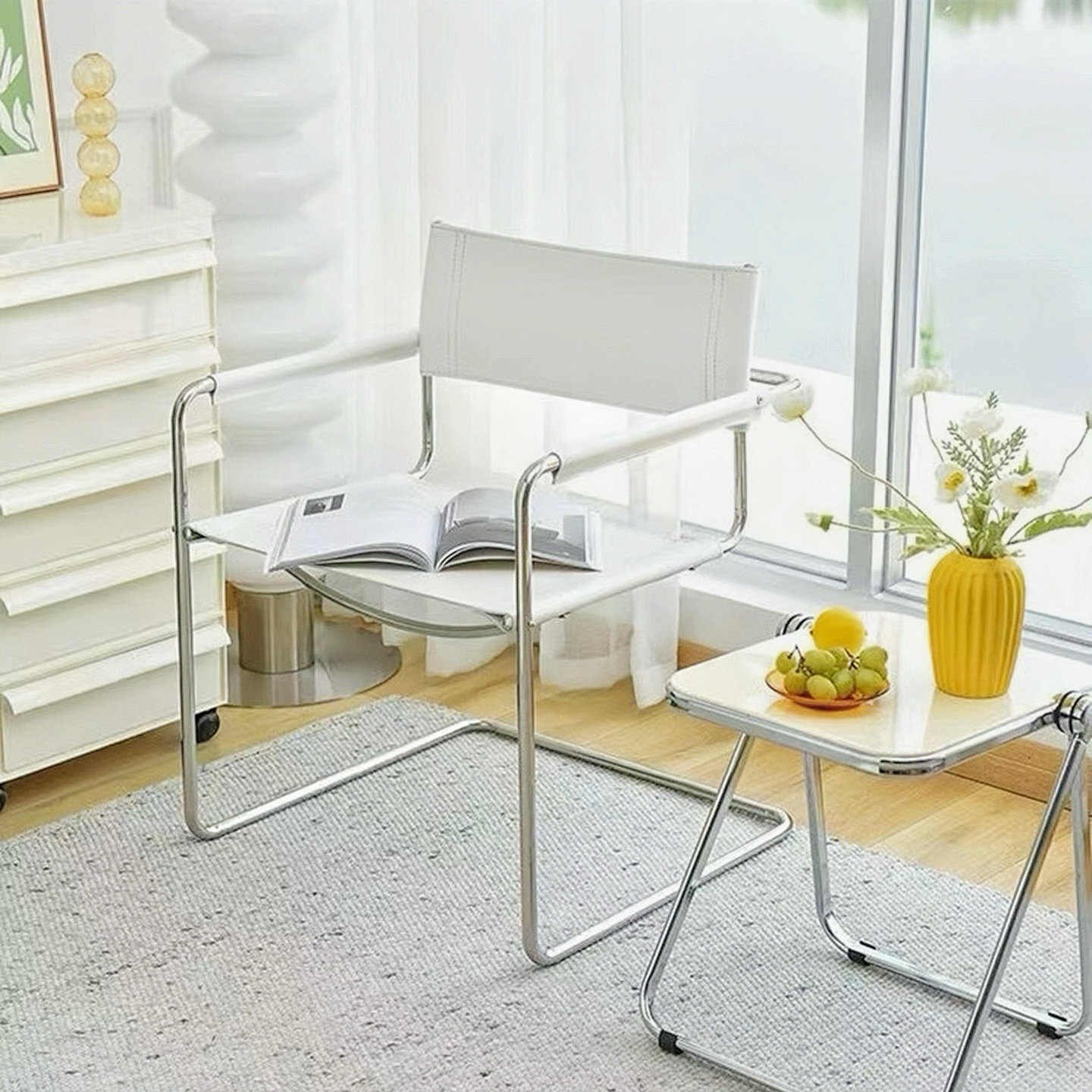 Latitude Run® Saddle Leather Accent Chair, Faux Leather Dining Chair ...