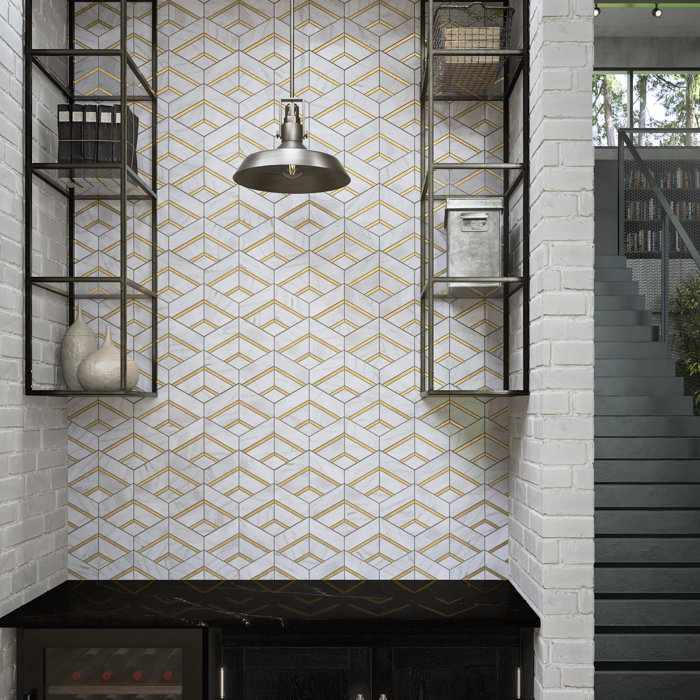 Daltile 14" x 14" Natural Stone Mosaic Wall Tile | Wayfair