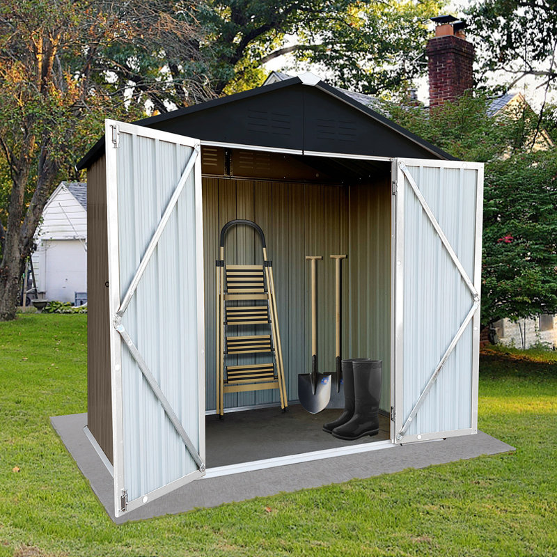 GZMWON Out Storage Sheds 4Ft×6Ft Apex Roof | Wayfair
