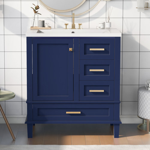 Blue Single Vanities You'll Love | Wayfair