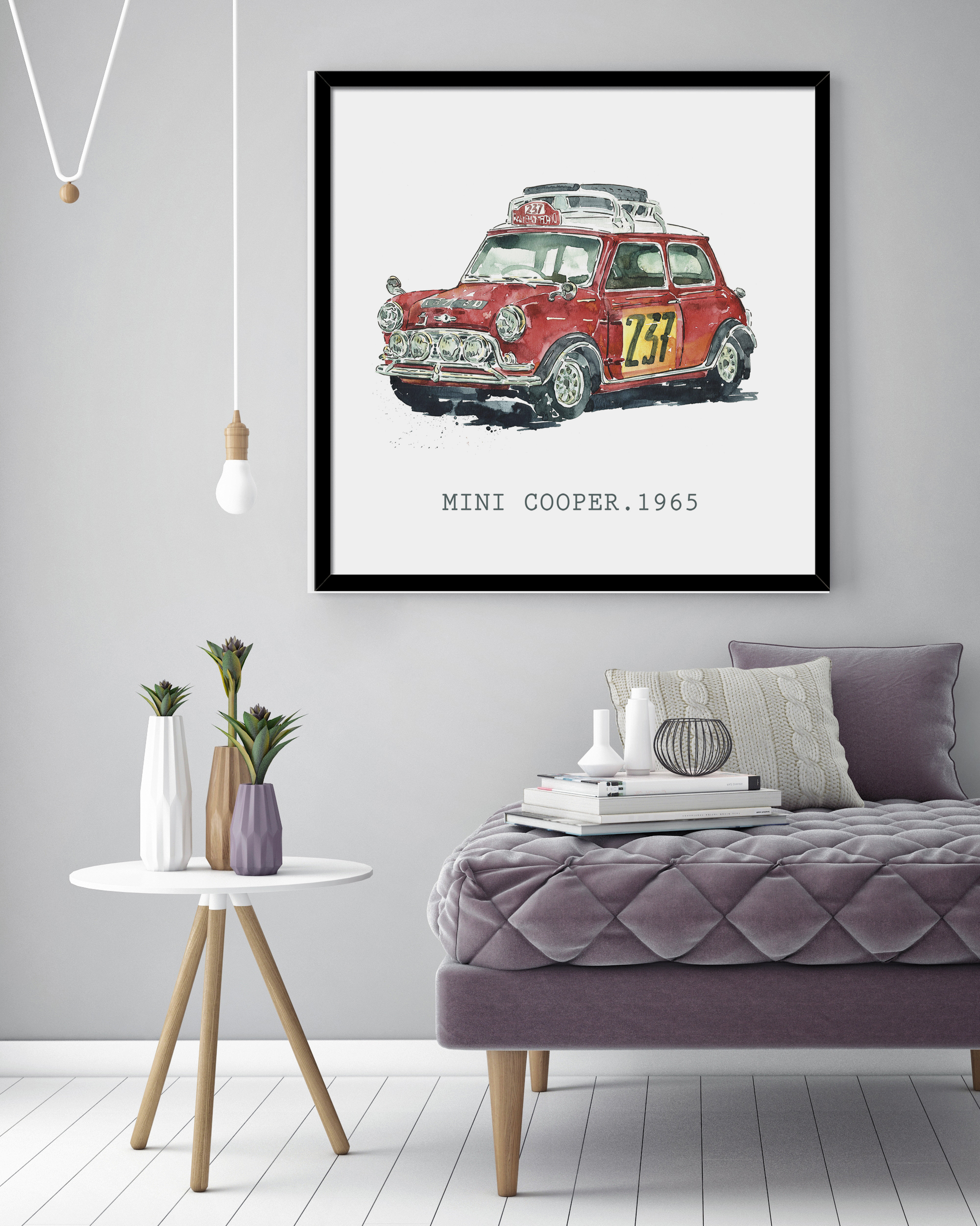 Brayden Studio 'Mini Cooper' by Cesar Ortiz Echagüe - Picture Frame ...