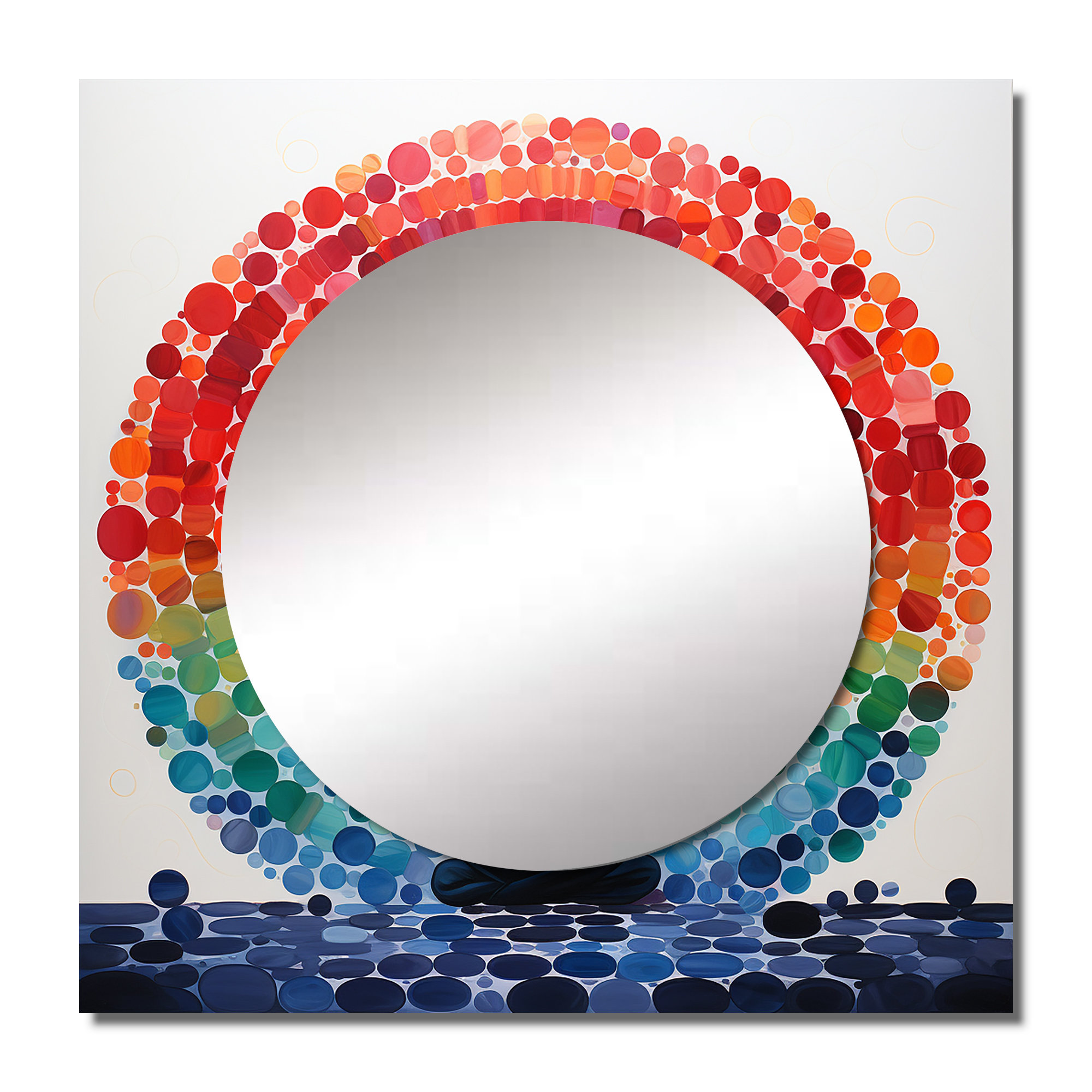 East Urban Home Nychelle - Abstract Large Square Mirror For Wall Art ...