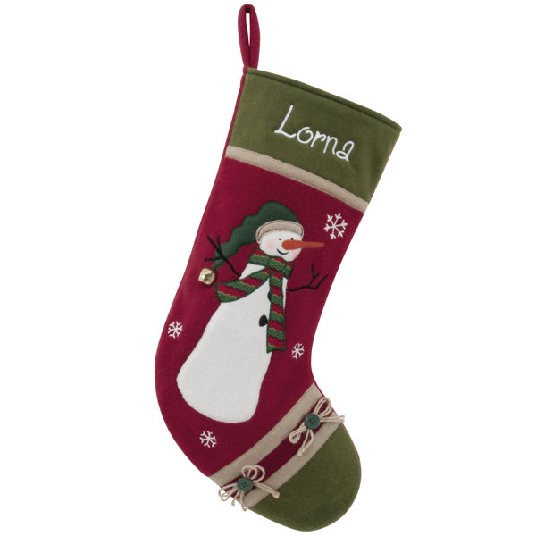 The Holiday Aisle® Country Character Personalized Snowman Stocking ...