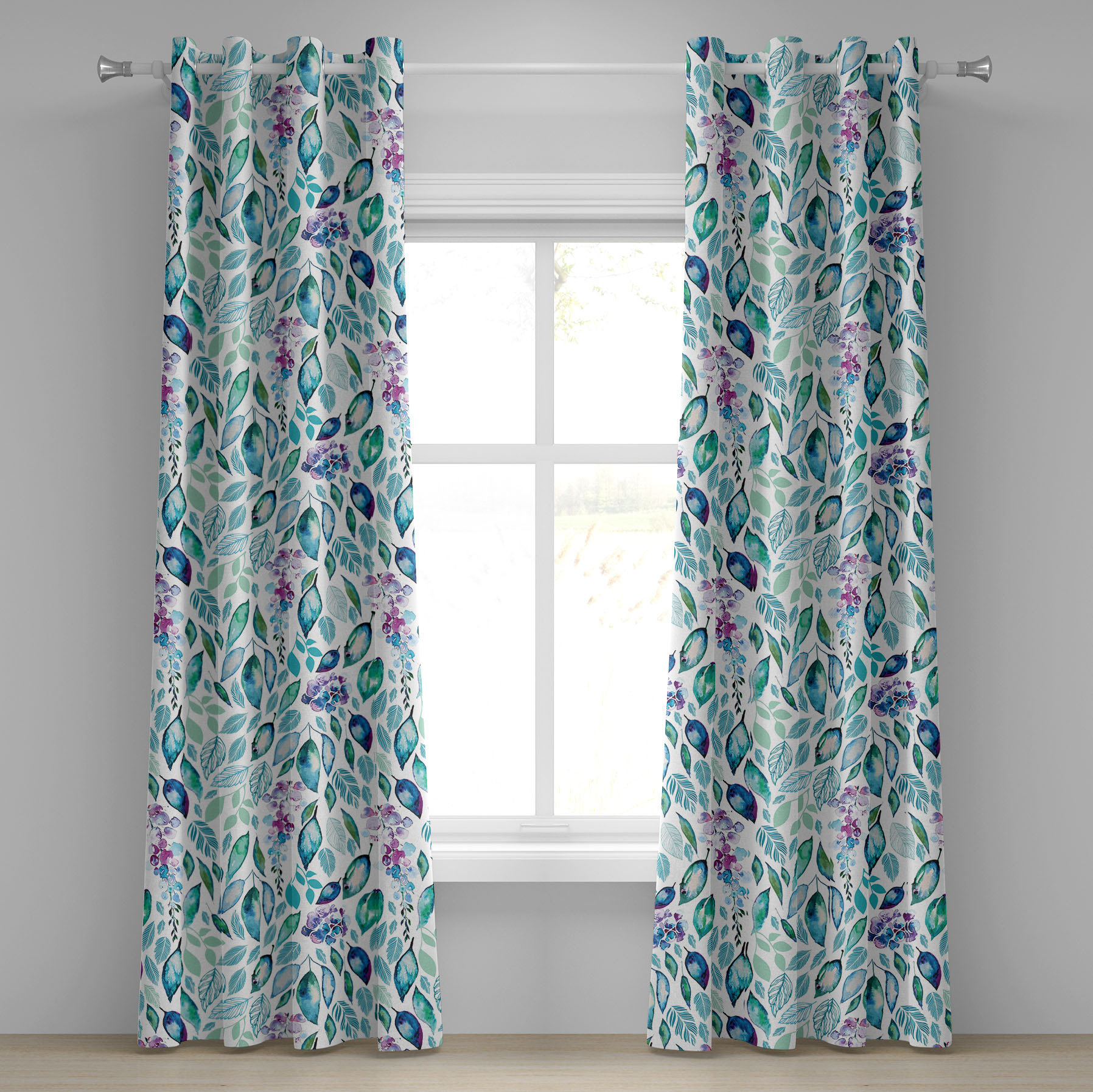 East Urban Home Cordian Polyester Semi-Sheer Curtain Pair | Wayfair