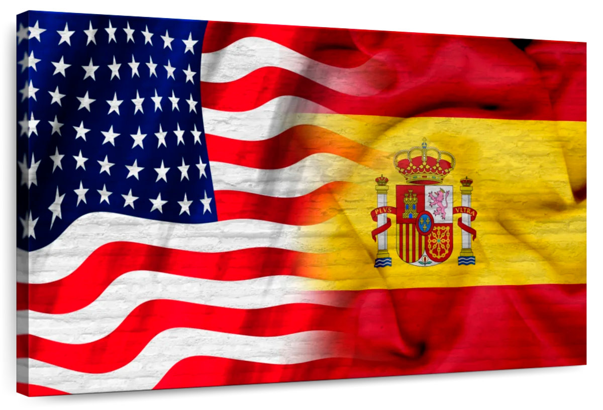 Ebern Designs Borges Spain And USA Flag - Wayfair Canada