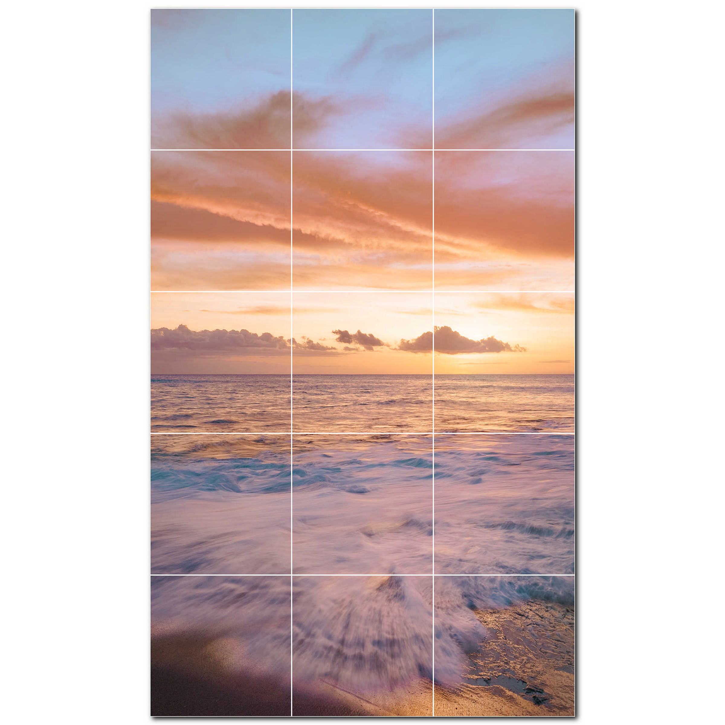Picture-Tiles.com Sunset Photo 12'' x 12'' Satin Ceramic Decorative ...