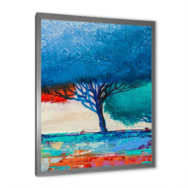 Winston Porter Abstract Blue Tree Painting " Abstract Blue Tree ...