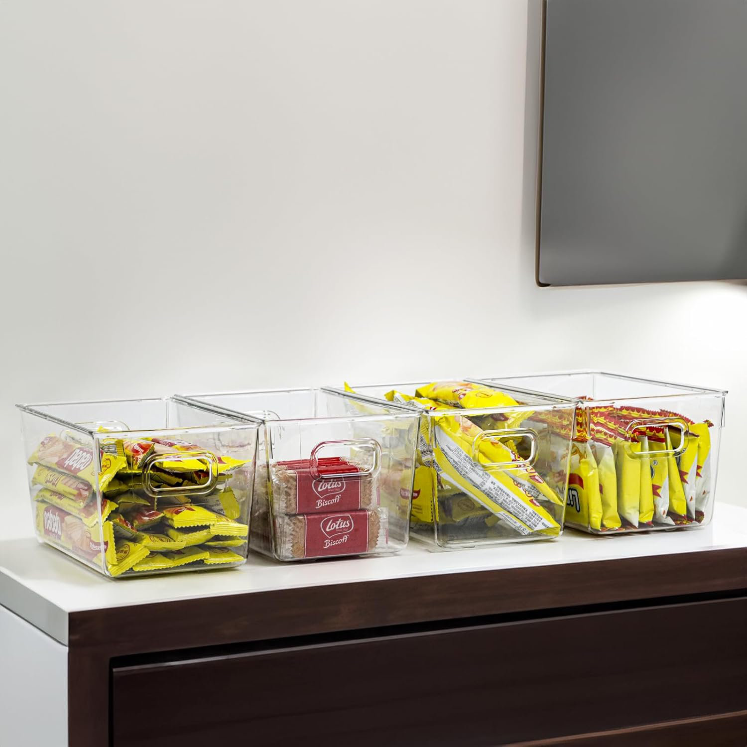 Prep & Savour 10 PACK Clear Storage Bins Clear Storage Containers For ...