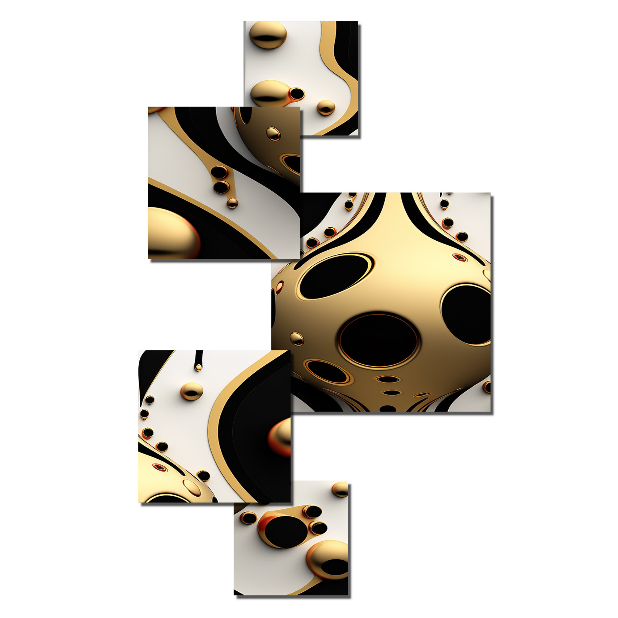Everly Quinn Golden Dew - Modern Geometric Metal Wall Décor - Wayfair ...
