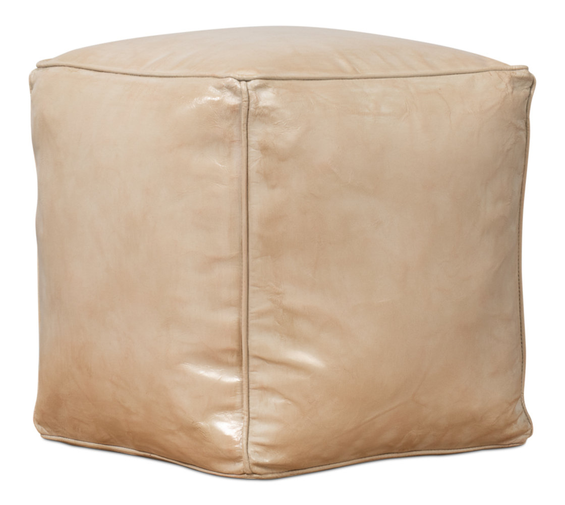 Charlton Home Wolfforth Leather Pouf & Reviews - Wayfair Canada