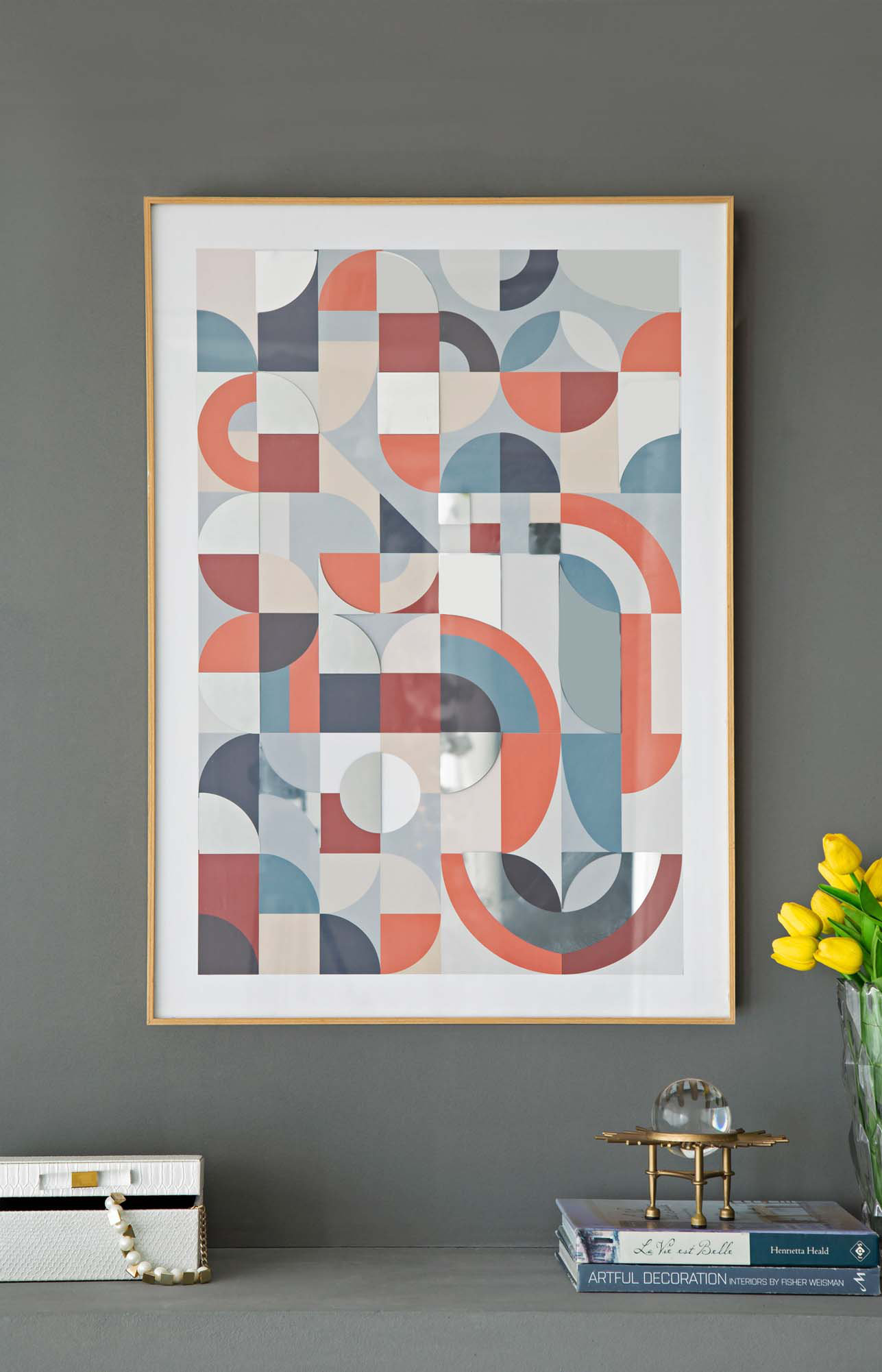 Orren Ellis Framed Mirror Art,Home Decor For Living Room Kitchen Foyer Office | Wayfair