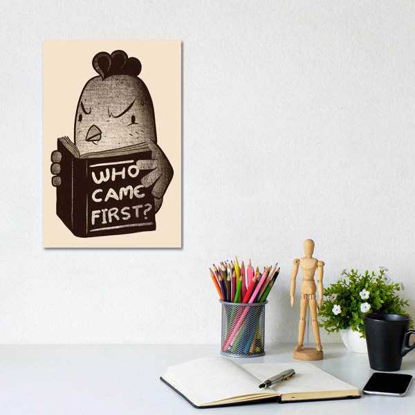 Happy Larry Chicken Who Came First by Tobias Fonseca - Wrapped Canvas ...