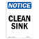 SignMission Osha Notice - Clean Sink Sign - Wayfair Canada