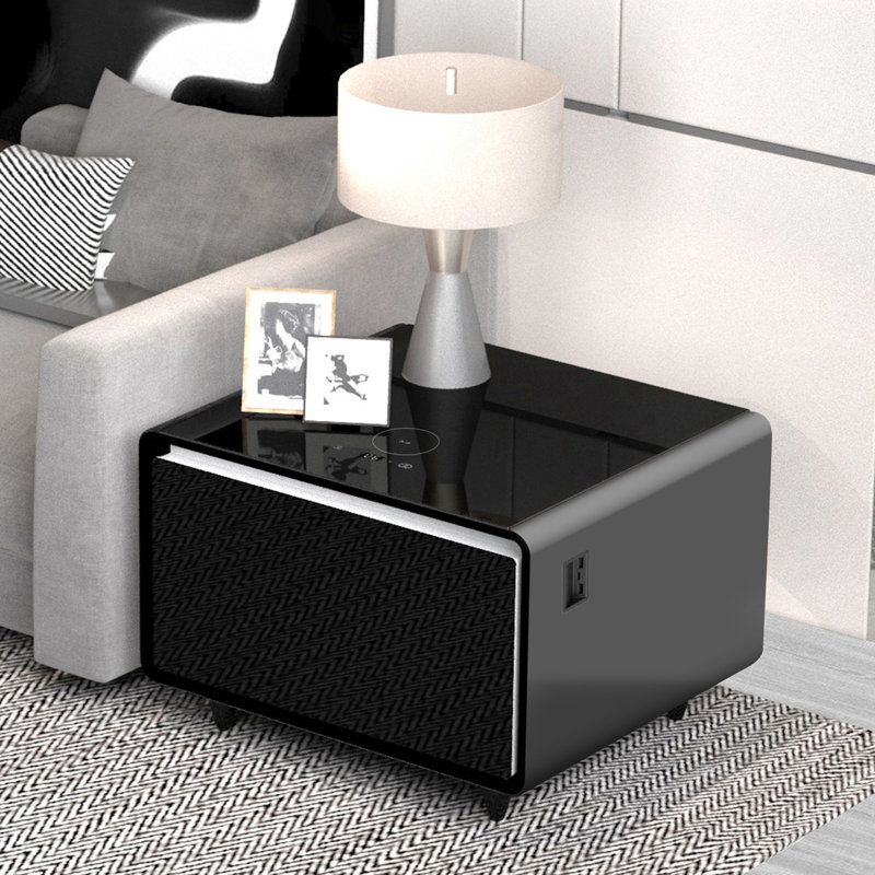 Livtab Smart End Table with Fridge and Built-In Outlets & Reviews | Wayfair