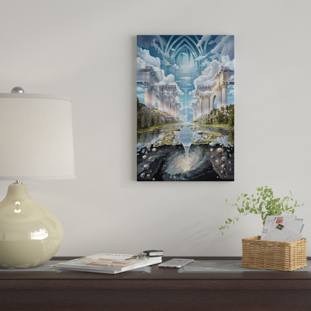 East Urban Home 'Genesis II' Graphic Art Print on Canvas | Wayfair