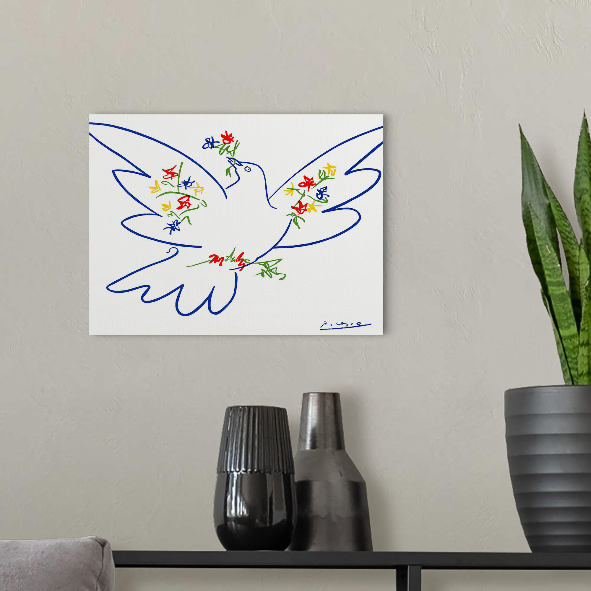 Vault W Artwork Dove Of Peace 1949 On Canvas by Pablo Picasso Print ...