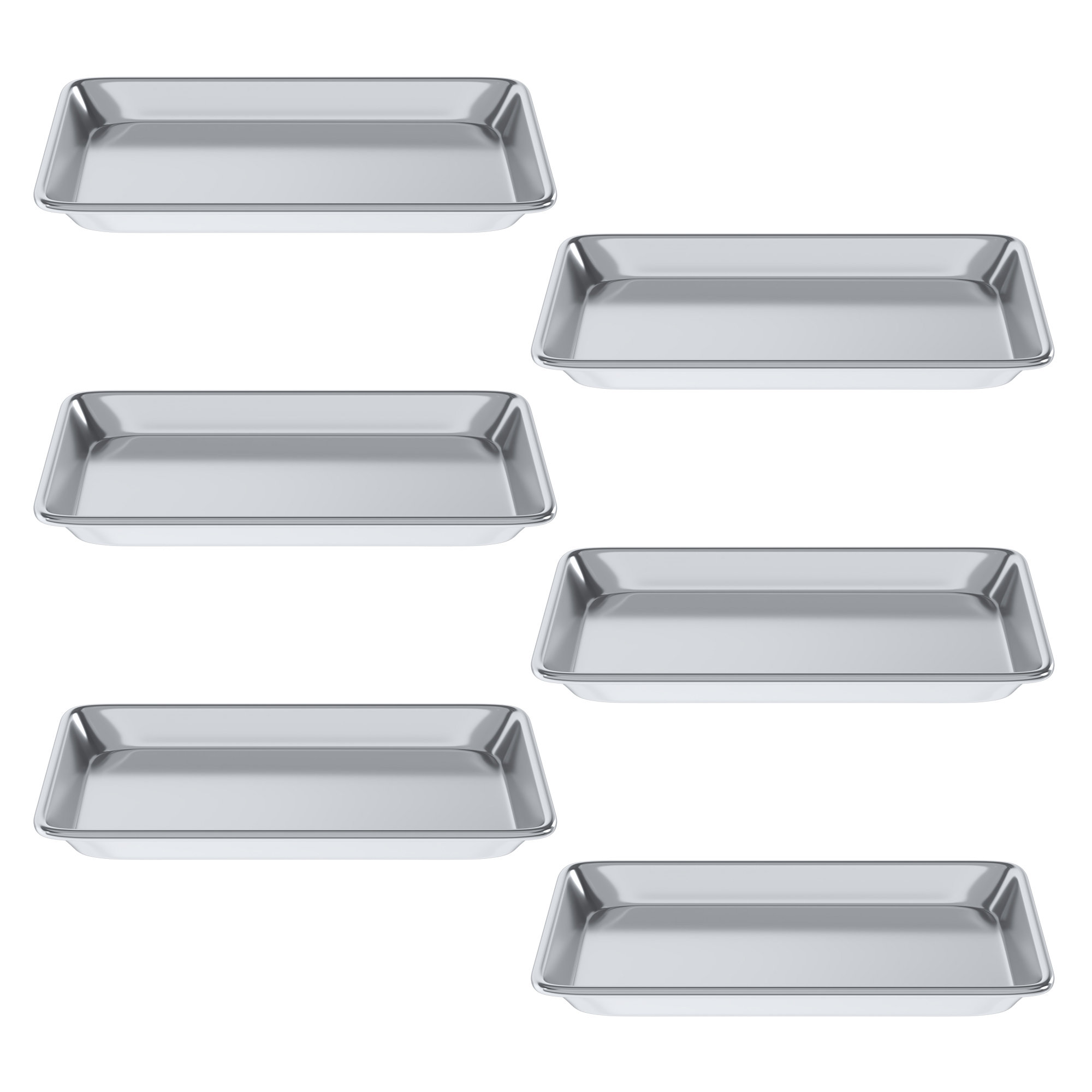 Amgood 13 In. X 10 In. 19 Gauge Quarter Size Aluminum Bun / Sheet Pan ...