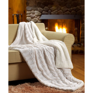 Tache Home Fashion Polar Throw with Faux Fur Throw Blanket "& Reviews ...