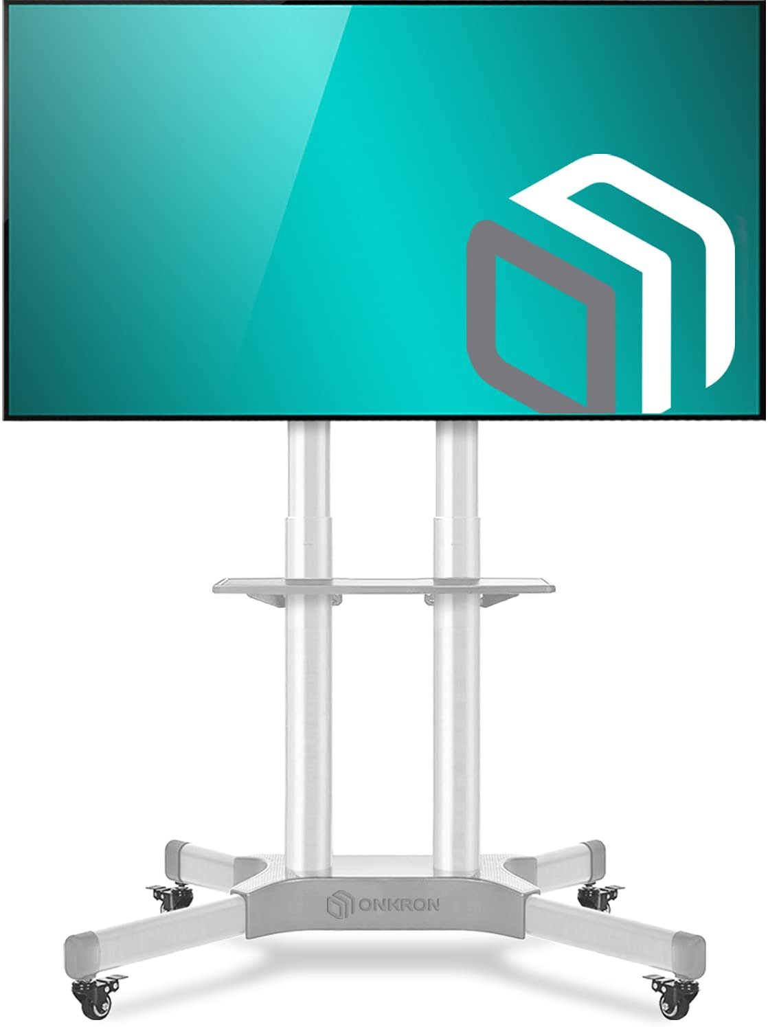 ONKRON Portable TV Stand With Wheels - Adjustable TV Stand for 32-65 ...