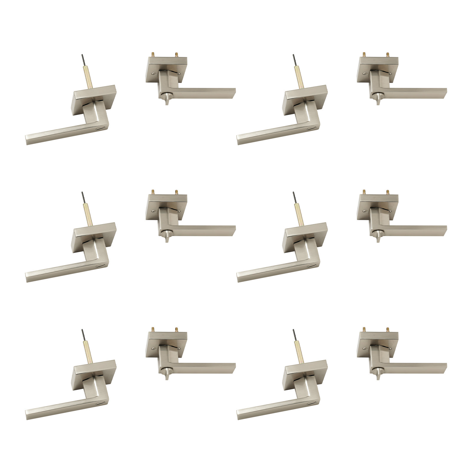 JOYDING Set Of 6 Interior Door Handle Locks Keyless Lock Privacy Door ...