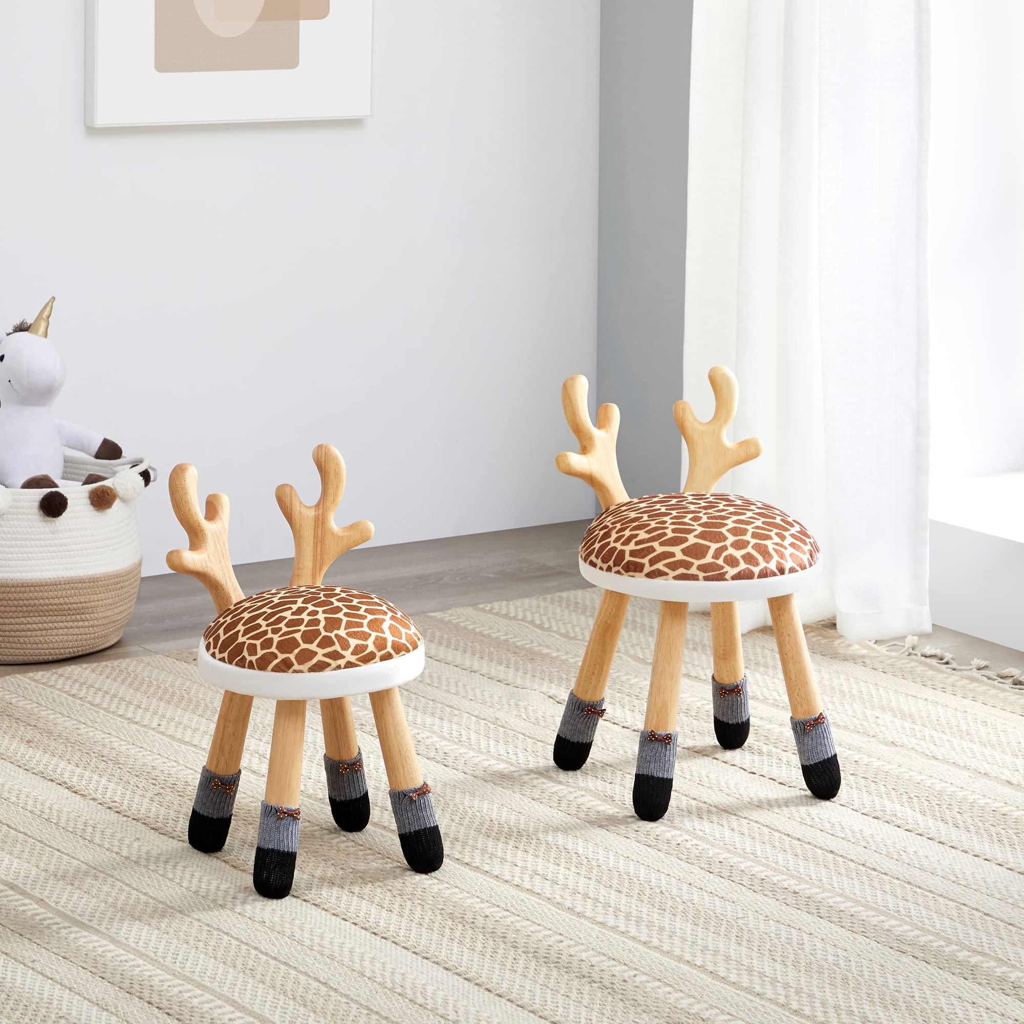 Autobss Wooden Toddler Chair, Naturally Finished Solid Hardwood, Kids ...