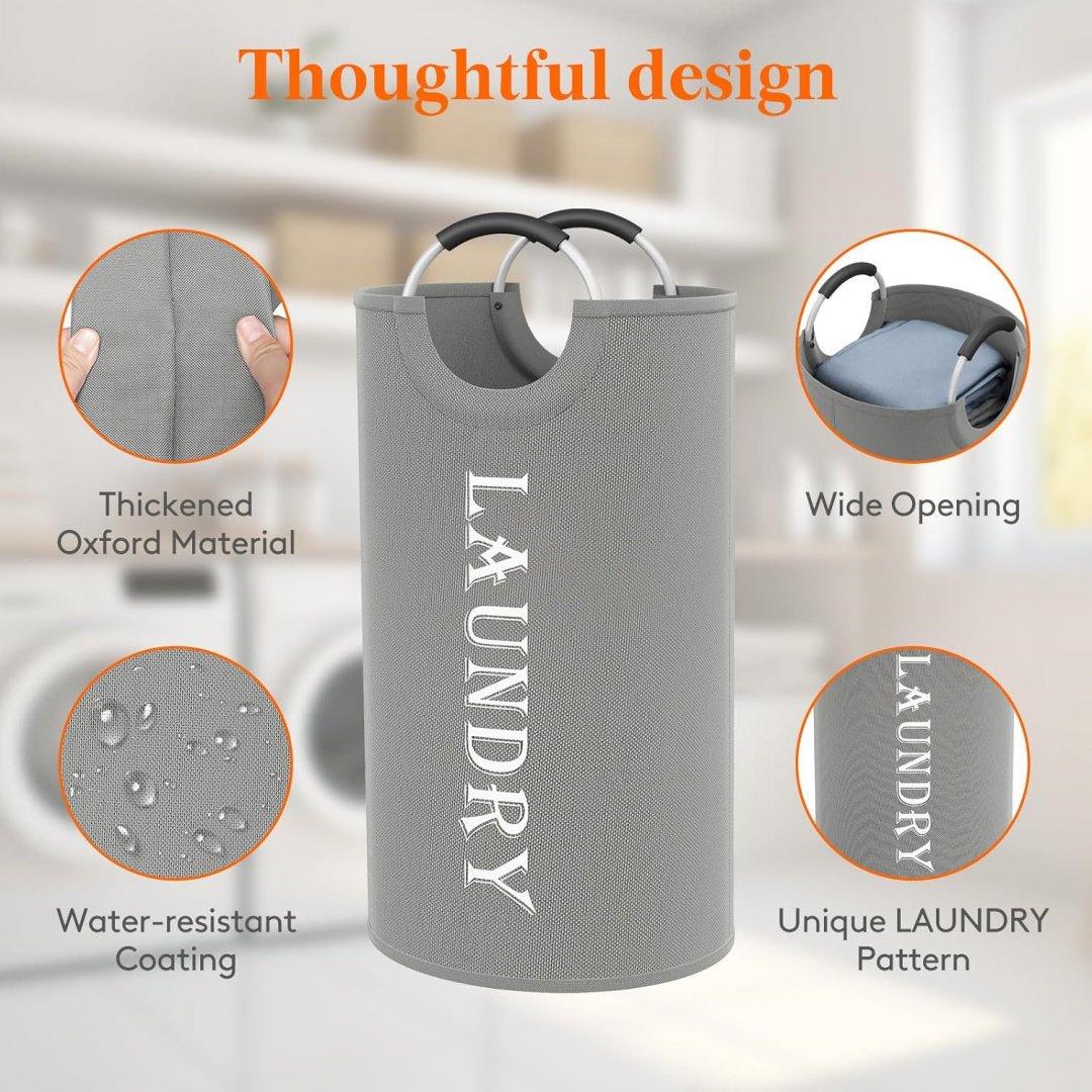 Latitude Run® 100L 2-Pack Large Laundry Basket, Collapsible Laundry ...