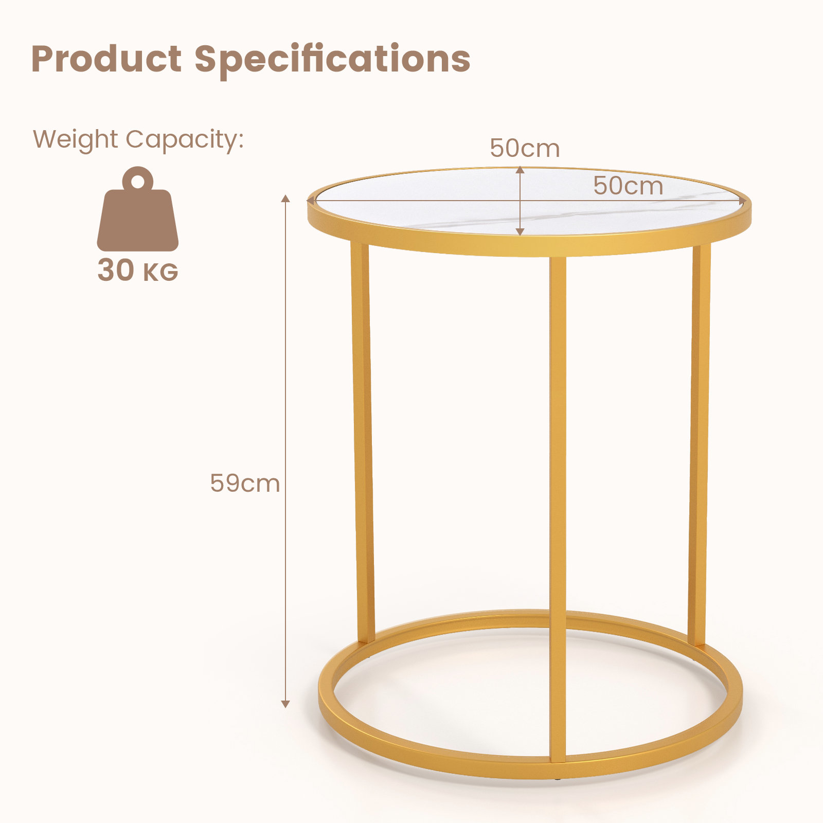 Fairmont Park Tehani Steel Bedside Table | Wayfair.co.uk