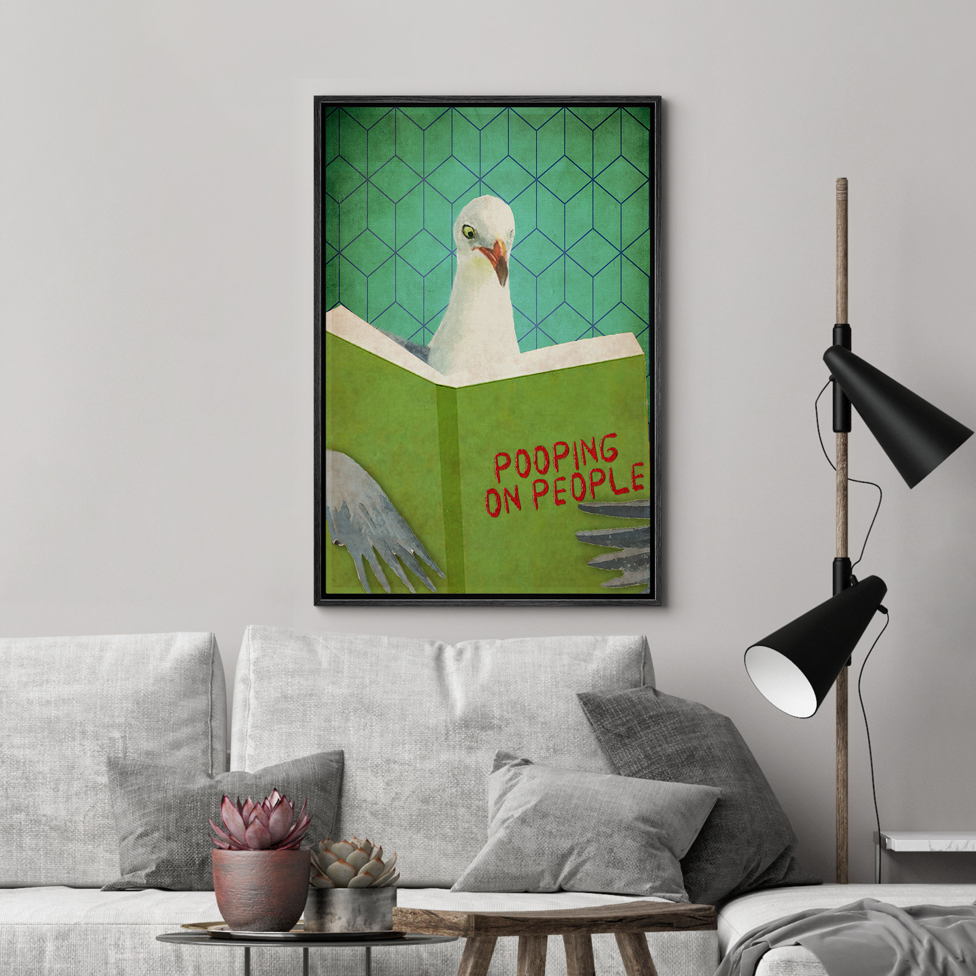 wall26 Pigeon Bird Animal Funny Bathroom Sign Décor Cheeky Laundry Art ...