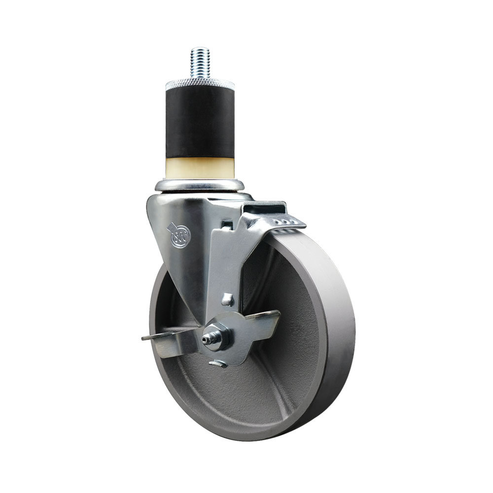 Service Caster Semi Steel Swivel 1-7/8 Inch Expanding Stem Caster with ...