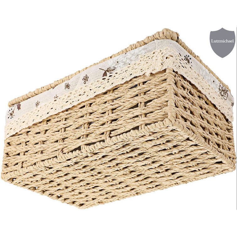 August Grove® Woven Rectangular Tissue Box Cover - Decorative Natural ...