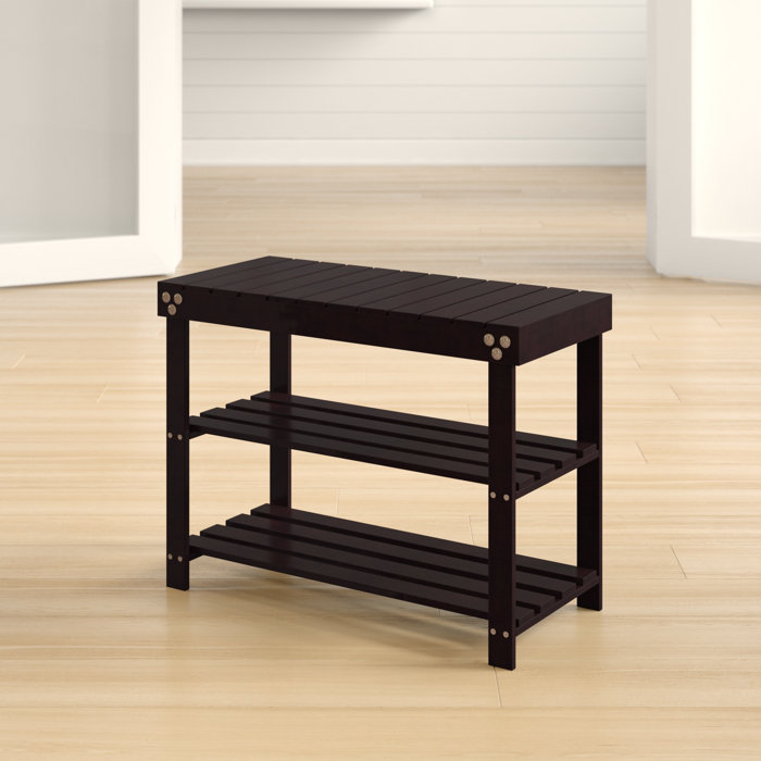 Rebrilliant 6 Pair Stackable Solid Wood Shoe Rack & Reviews | Wayfair