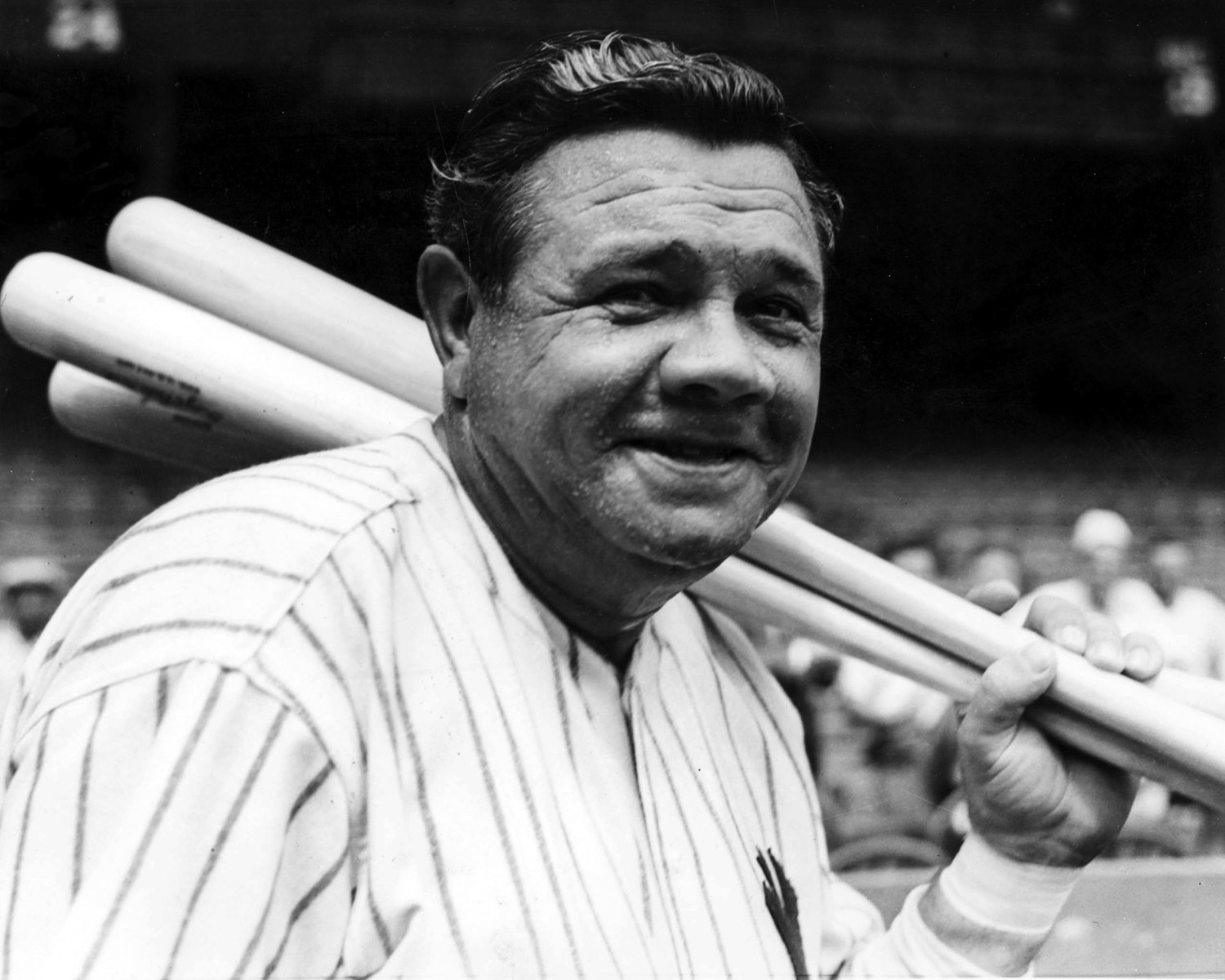 Globe Photos Entertainment & Media Babe Ruth with Baseball Bats ...