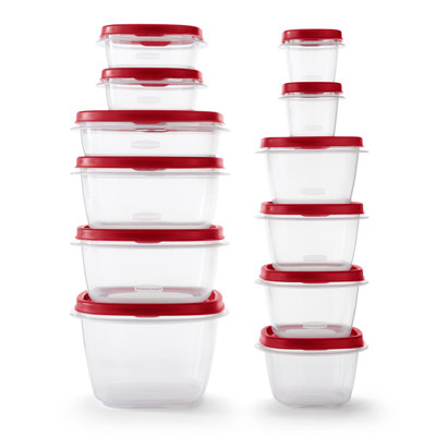 Rubbermaid Vented Easy Find Lid Food Storage Container, 24 Piece Set ...