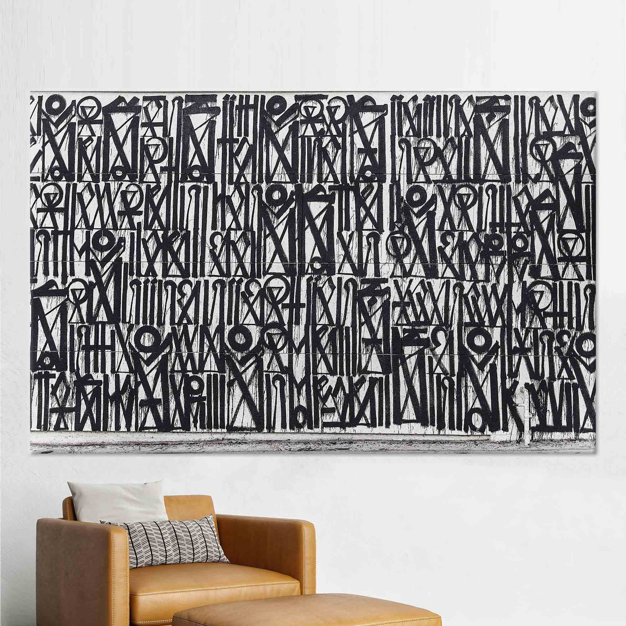 Orren Ellis Abstract Graffiti Design On Cotton Canvas Wall Art for ...