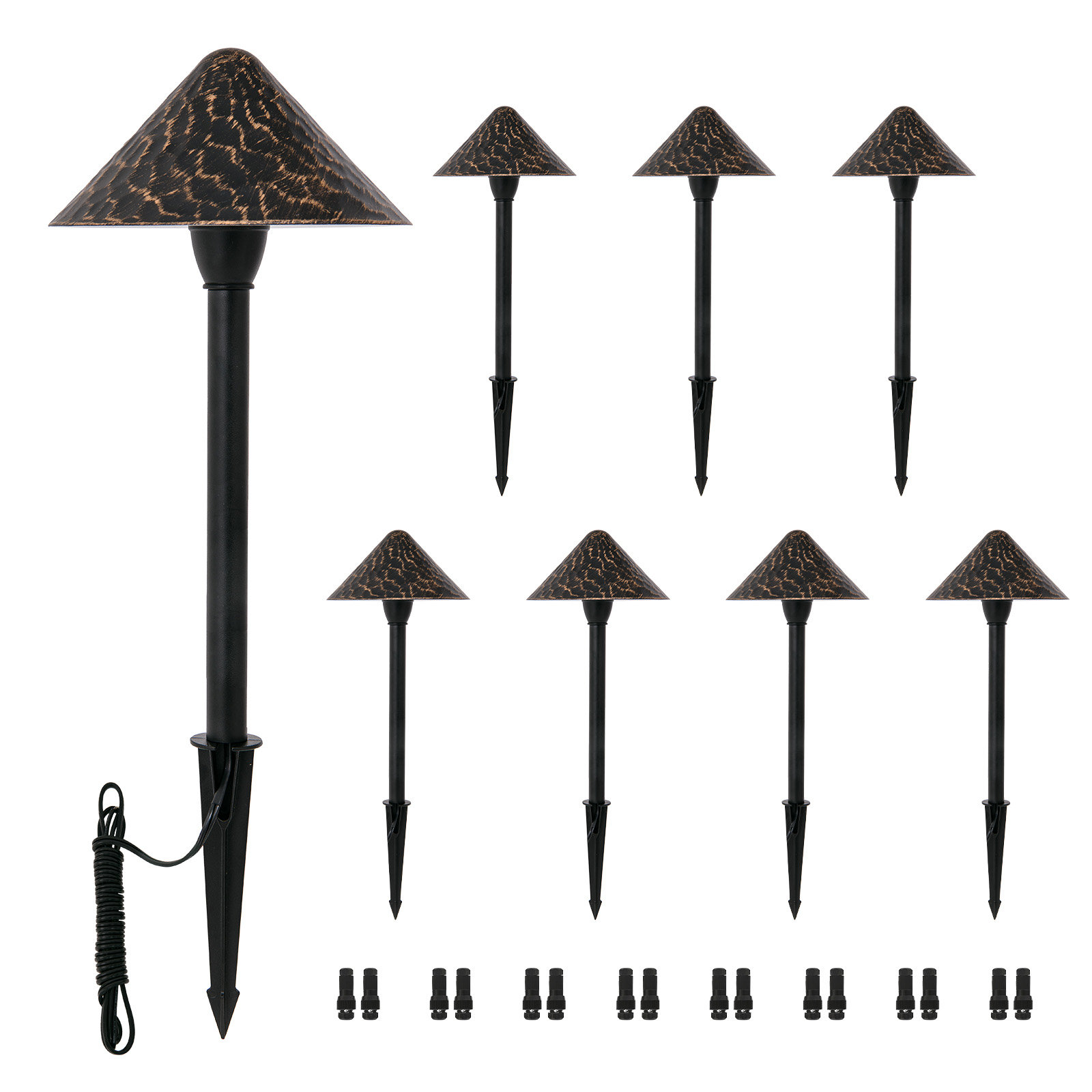 MW LIGHTING Satin Brass LED Low Voltage Landscape Lights, Pathway ...