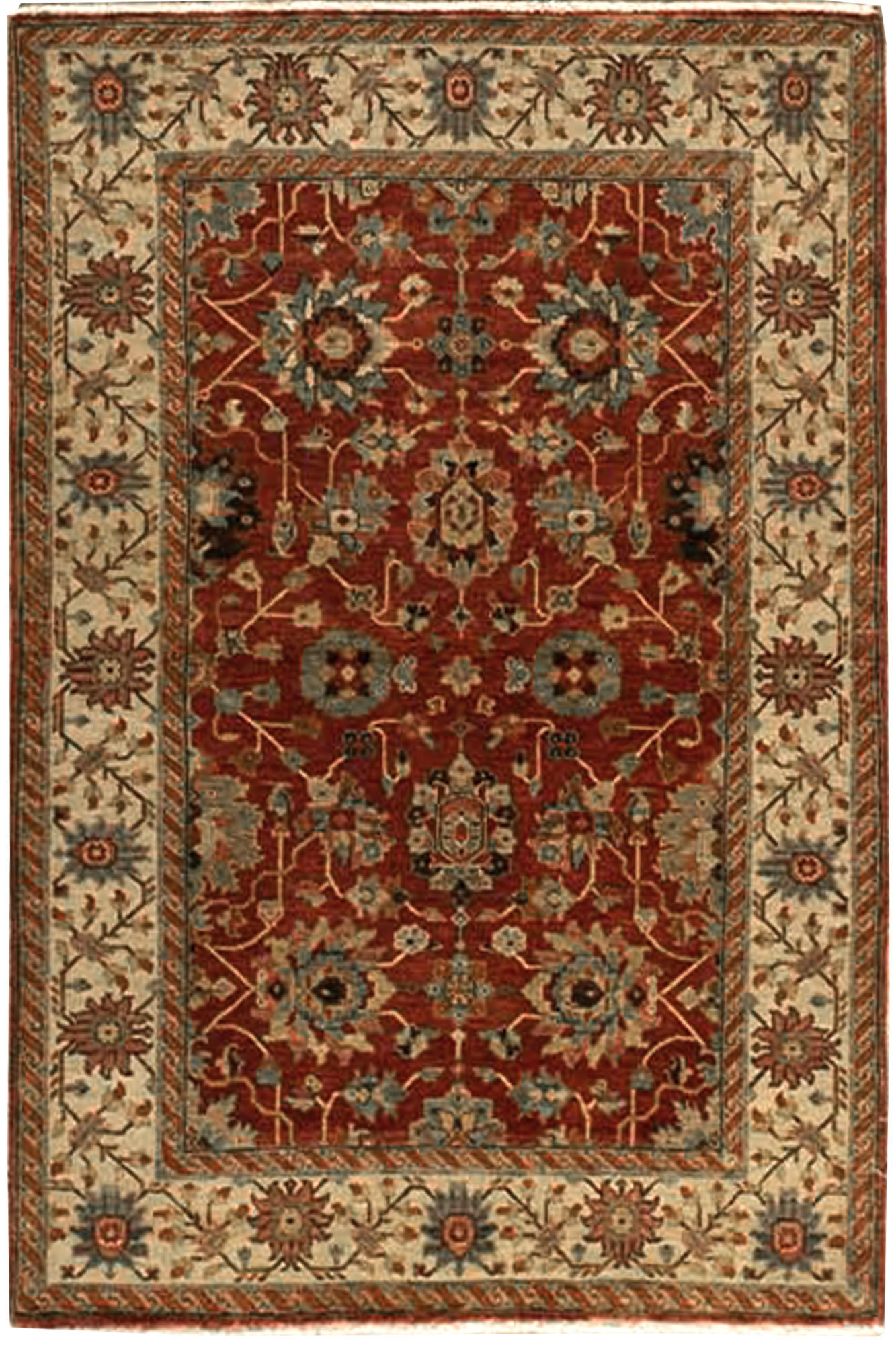 Bokara Rug Co., Inc. Hand-Knotted High-Quality Rust and Gold Area Rug ...