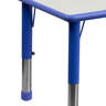 Flash Furniture Goddard 7-Piece Plastic Kids Activity Table and Chairs ...