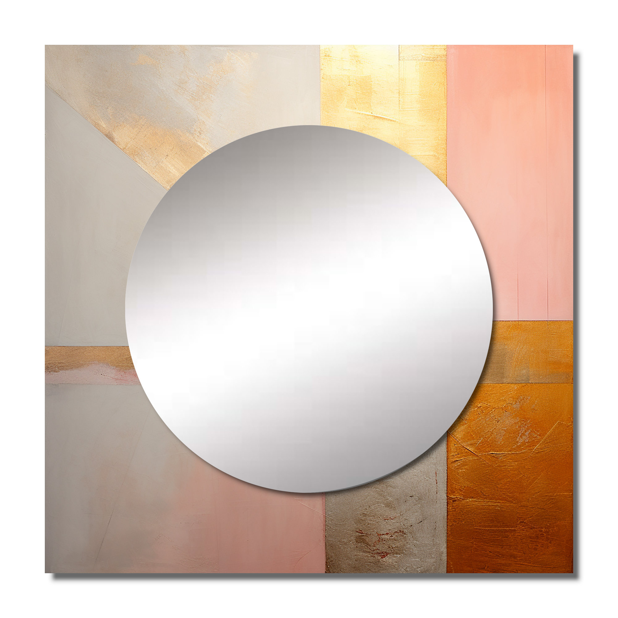 Design Art Geometry Of Serenity In Pink Vintage Gold II - Modern ...