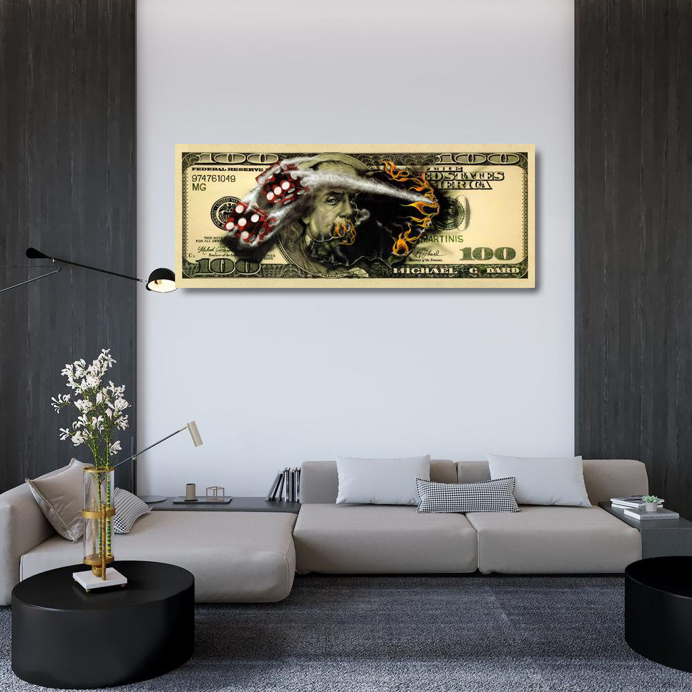 Ivy Bronx $100 Bill with Dice | Wayfair