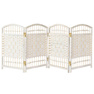 Red Barrel Studio® Short Diamond Weave Folding Screen & Reviews | Wayfair
